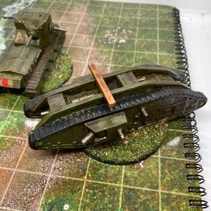 Painted 3D Printed WW1 British Tank - Tabletop RPG, Dungeons and ...