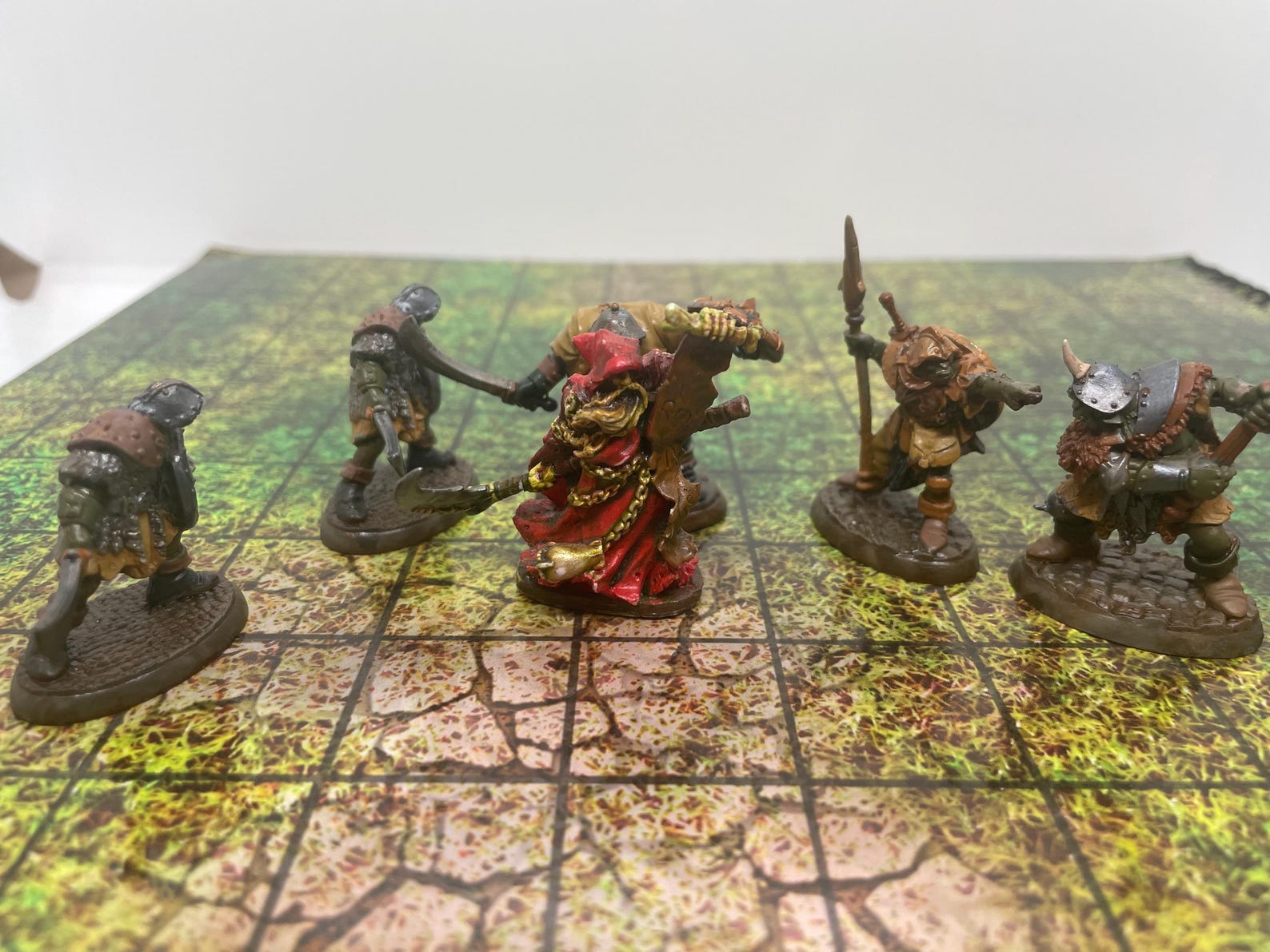 Painted Ragged Wound Orc Miniatures Tabletop RPG, Dungeons and Dragons ...