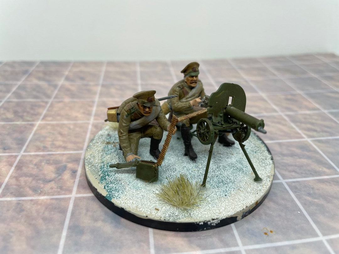 Painted WW1 Russian Infantry Maxim Team Miniatures MG Tabletop RPG ...