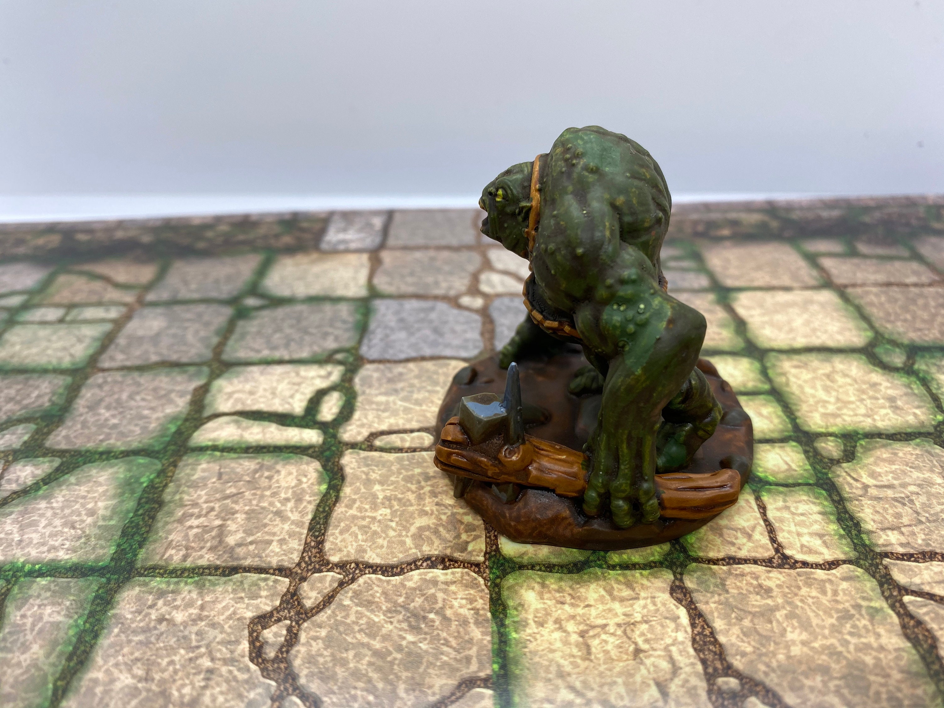 3D Printed Painted Cavern Troll Miniature Tabletop RPG, Dungeons and ...