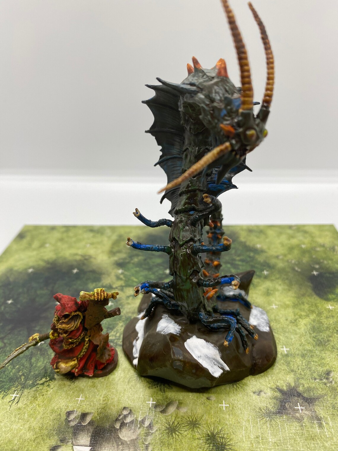 Painted Remorhaz Miniature Tabletop RPG Dungeons and | Etsy