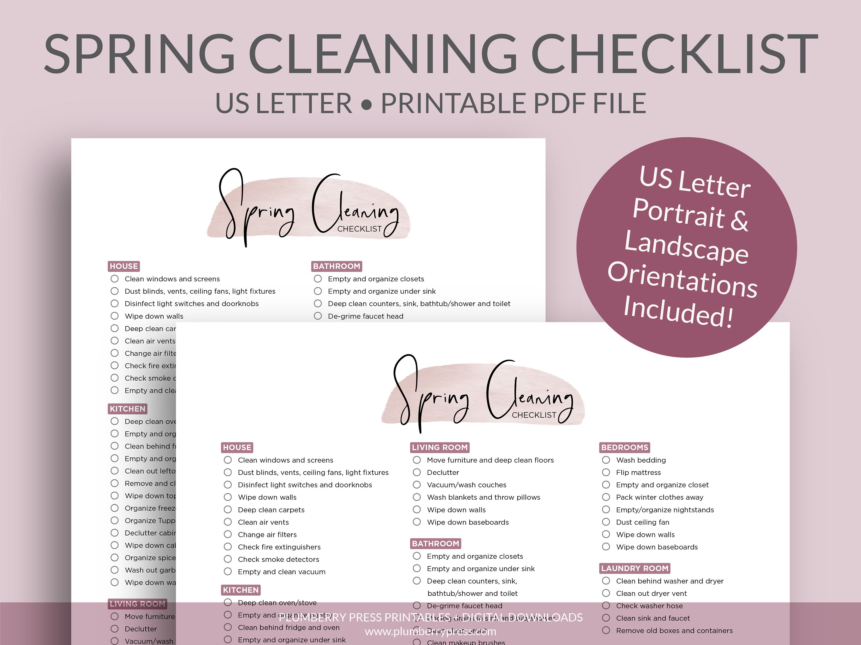 Spring Cleaning Checklist - Etsy