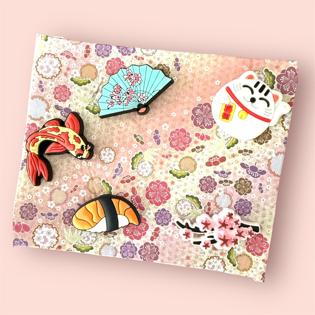 Japanese Inspired Croc Charm Set Kawaii Sushi Cherry Blossom Croc ...