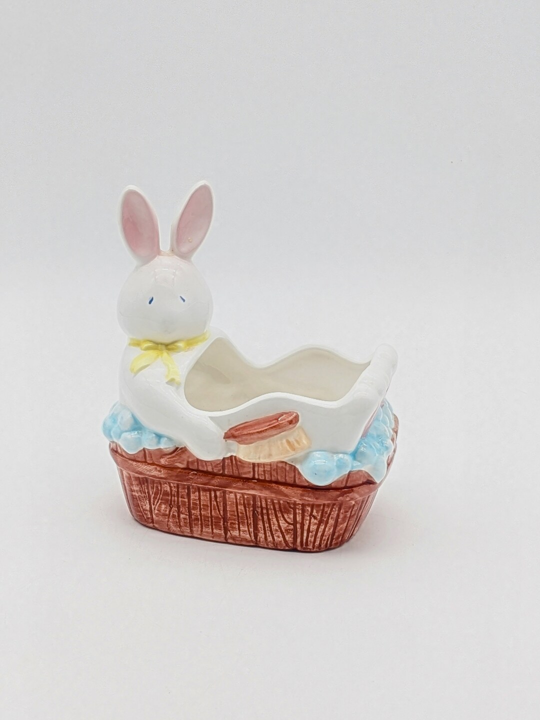 Vintage Napco Bunny in a Bubble Bath Planter - Etsy