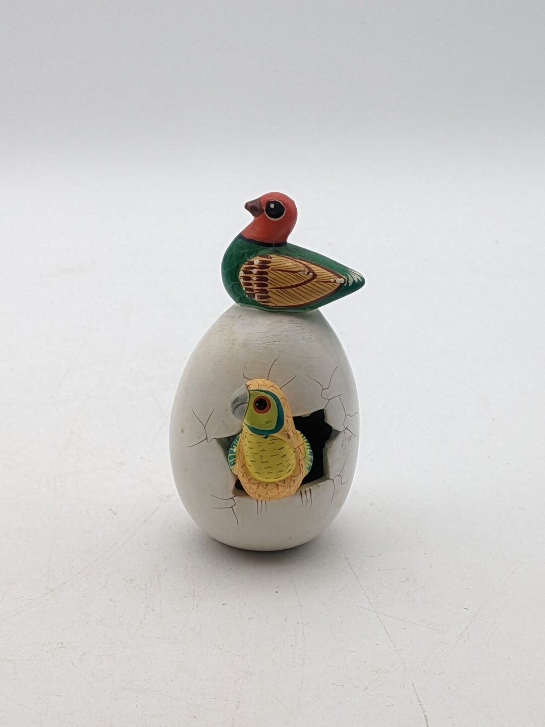 Mexican Ceramic Hatching Egg Birds Figurine Sculpture Folk Art - Etsy