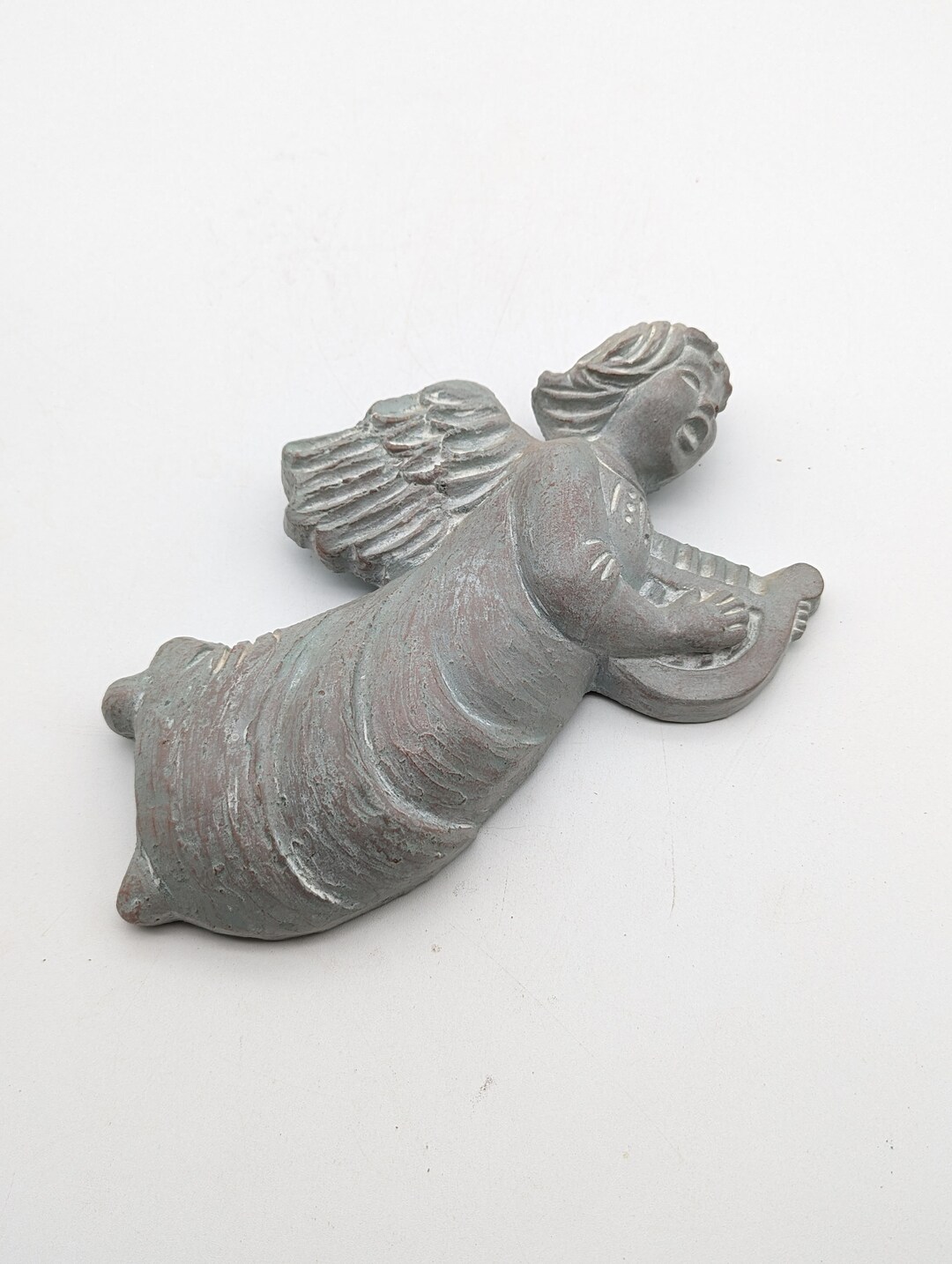 Isabel Bloom Angel Playing Harp Wall Hanging 1995 Signed Concrete ...