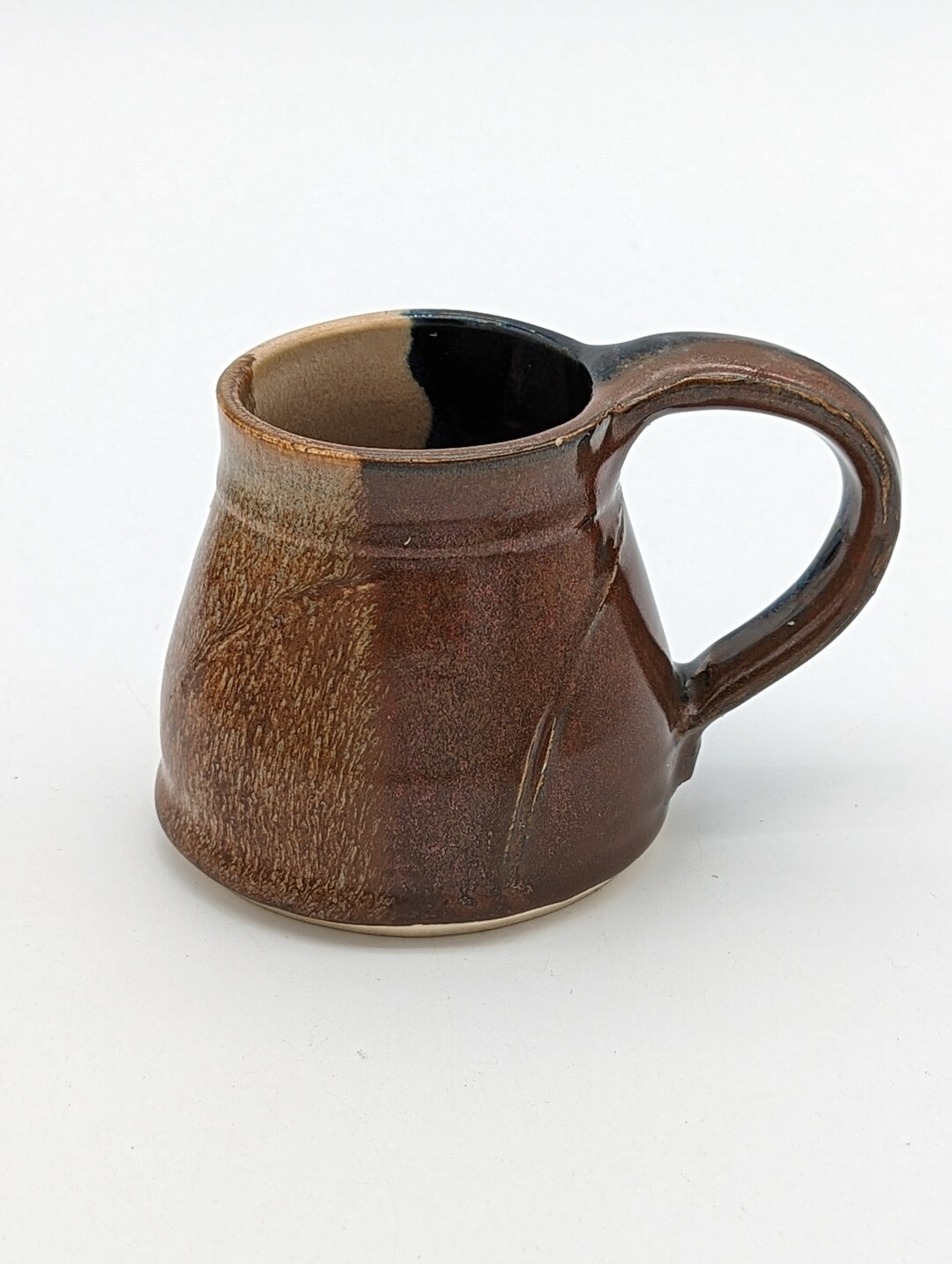 Ray Foster Studio Art Pottery Hand Thrown Coffee Mug in Browns and Blue ...