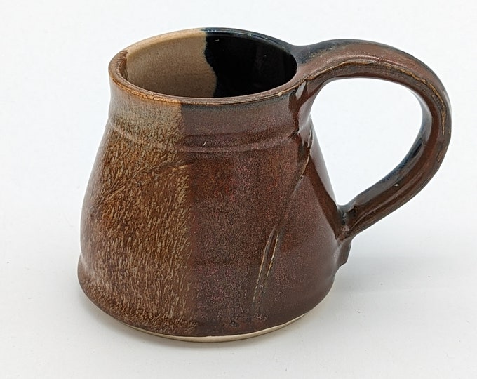 Ray Foster Studio Art Pottery Hand Thrown Coffee Mug in Browns and Blue ...