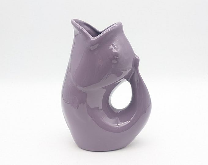 Gurgle Pot Lavender Ceramic Fish Pitcher - Etsy