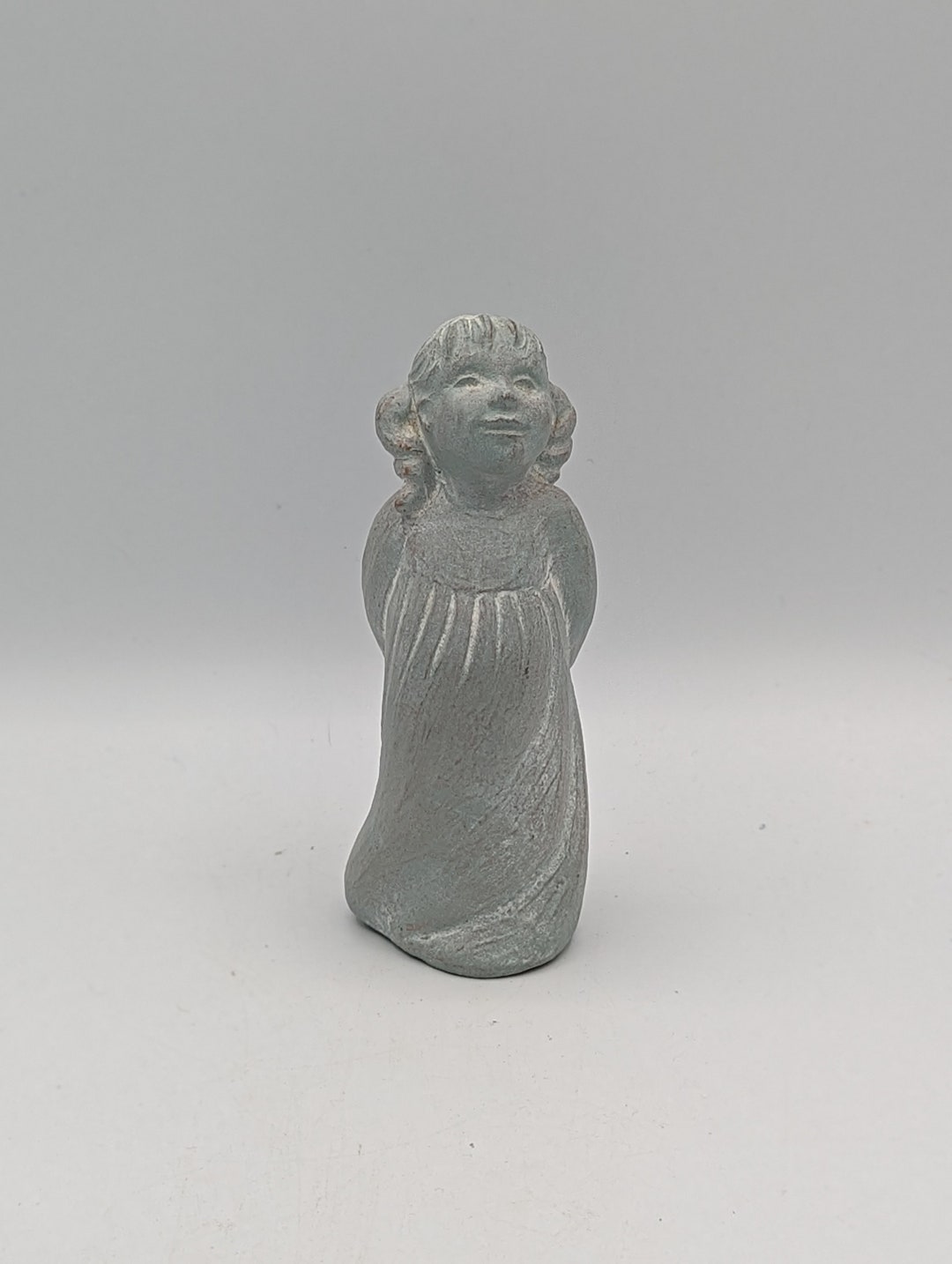 1999 Signed Isabel Bloom Angel Sculpture Holding Christmas Gift – Rare ...