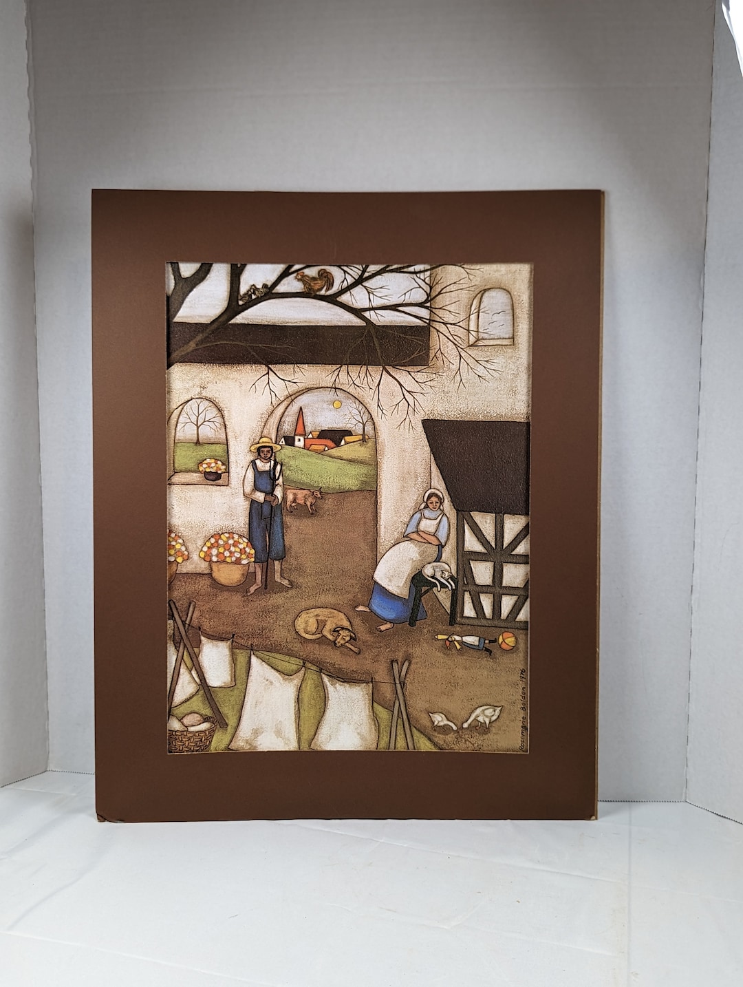 Vintage 1976 Rosemarie Belden the Courtyard - Etsy