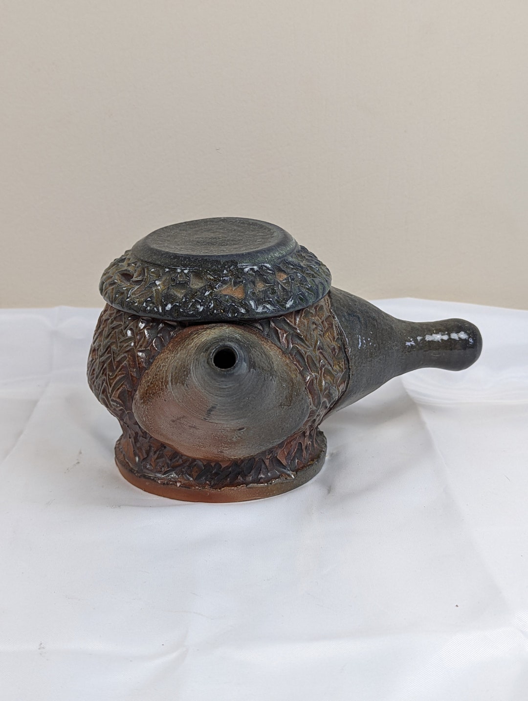 Hand Thrown Side Pour Pottery Tea Pot Stamped MC - Etsy