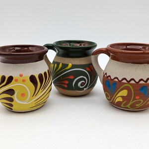 Coffee Mugs Taza De Barro 10 Oz Lot of 3 Handmade and Painted - Etsy
