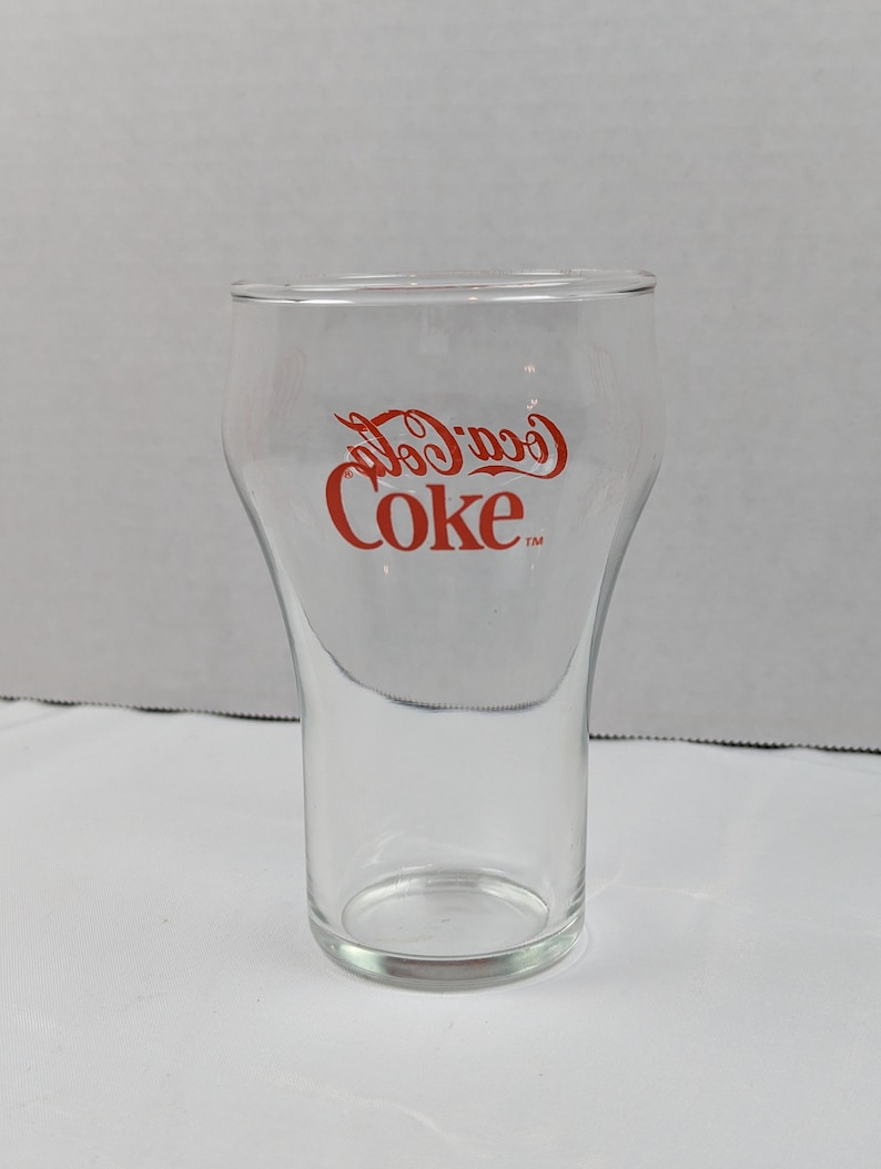 Vintage COCA-COLA Coke Clear Red Letter Glass 5 Tall - Etsy