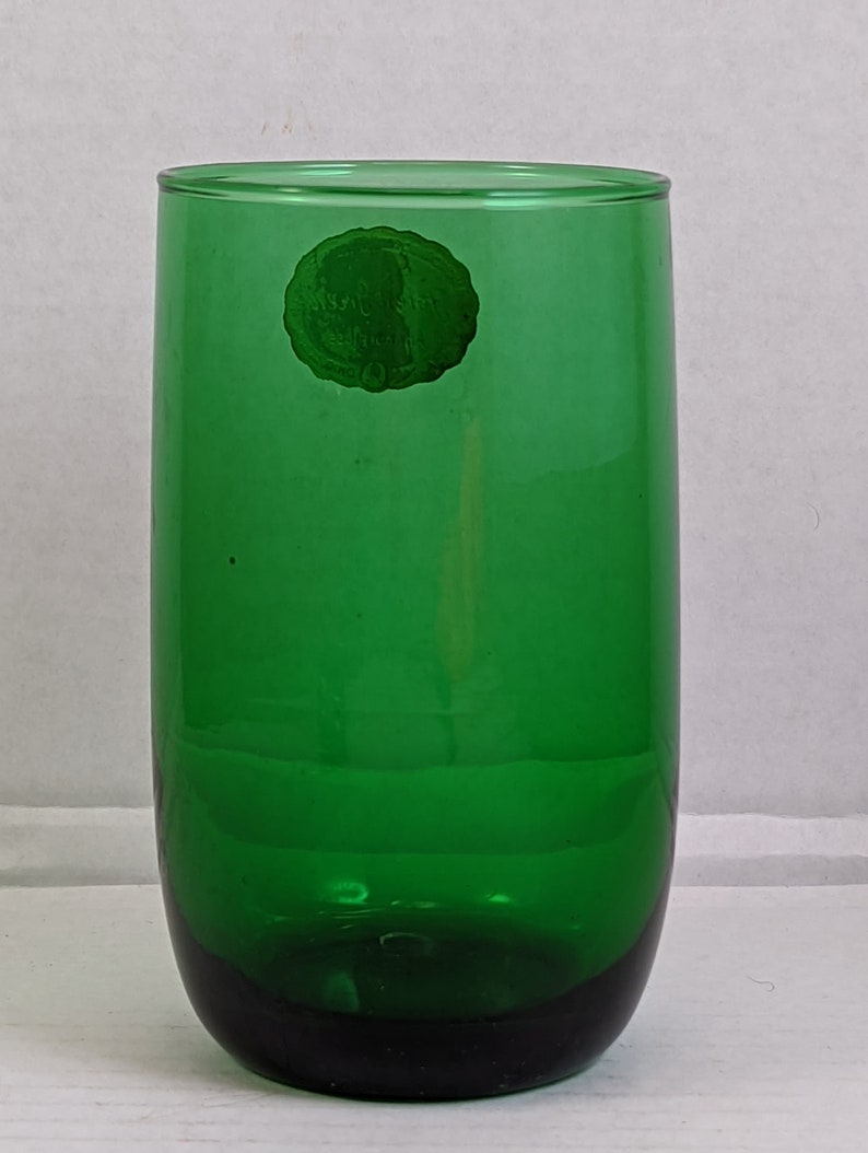 Forest Green Roly Poly Glass by Anchor Hocking - Etsy