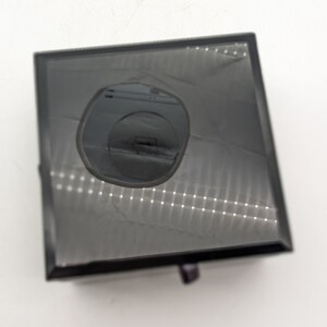 Vintage Black Glass Box Beveled Edges With Black Felt Lining - Etsy