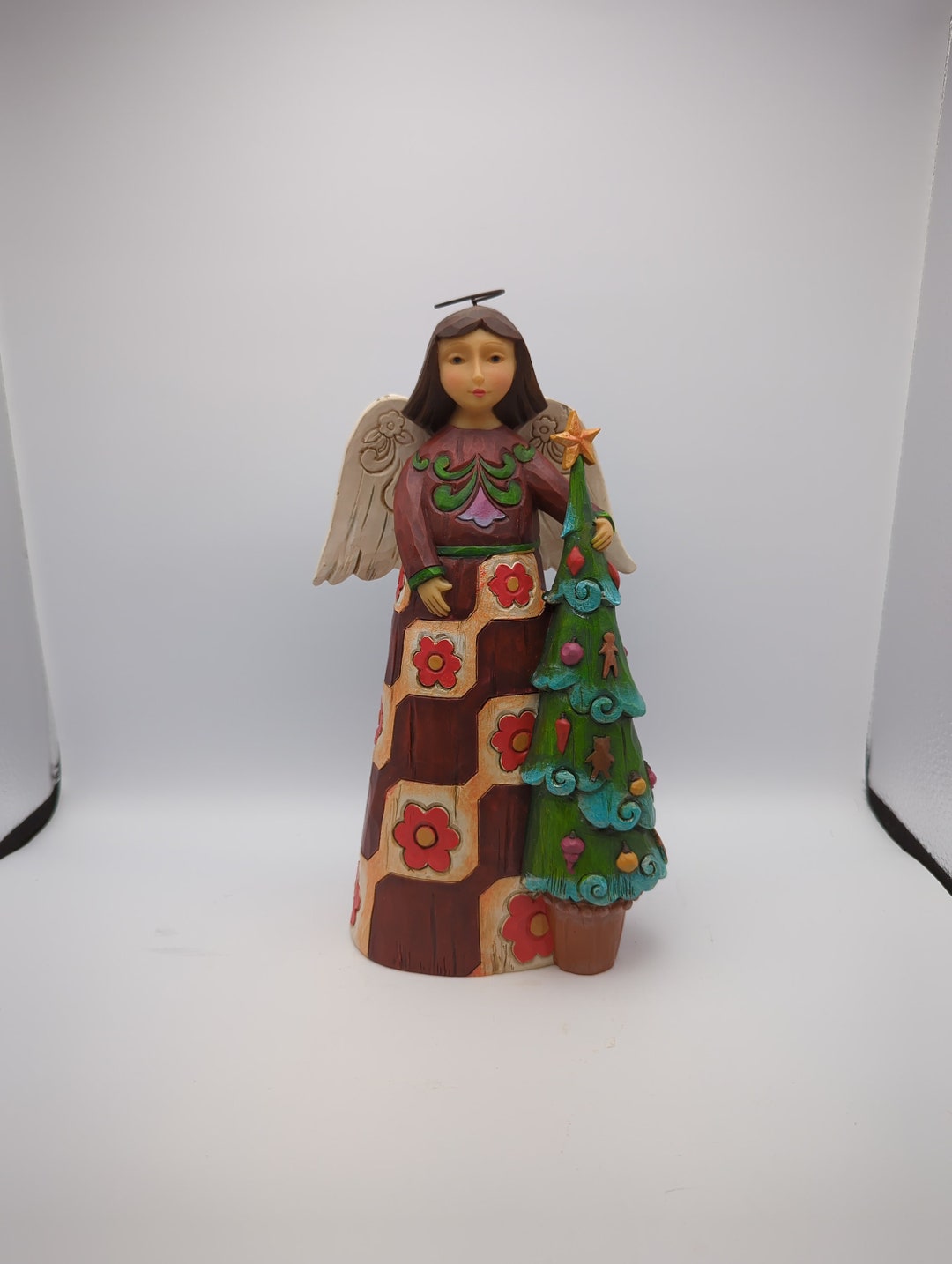 Jim Shore Folklore Angel With Tree Christmas Figurine - Etsy
