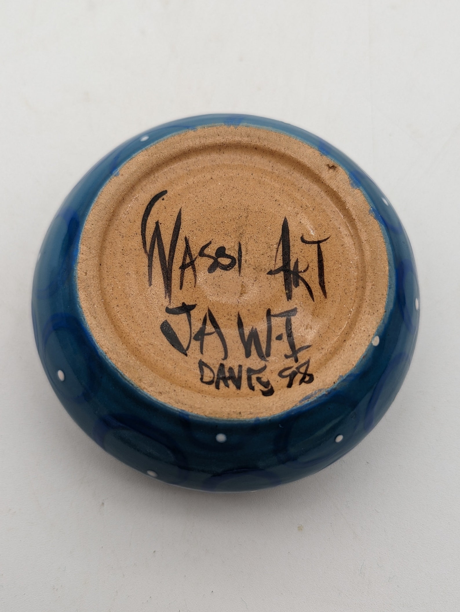 Wassi Art Pottery Jamaica Orange Fish Trinket Dish With Lid Signed JAWI ...