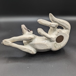 Vintage Ceramic White Shepherd Dog Figurine - Etsy