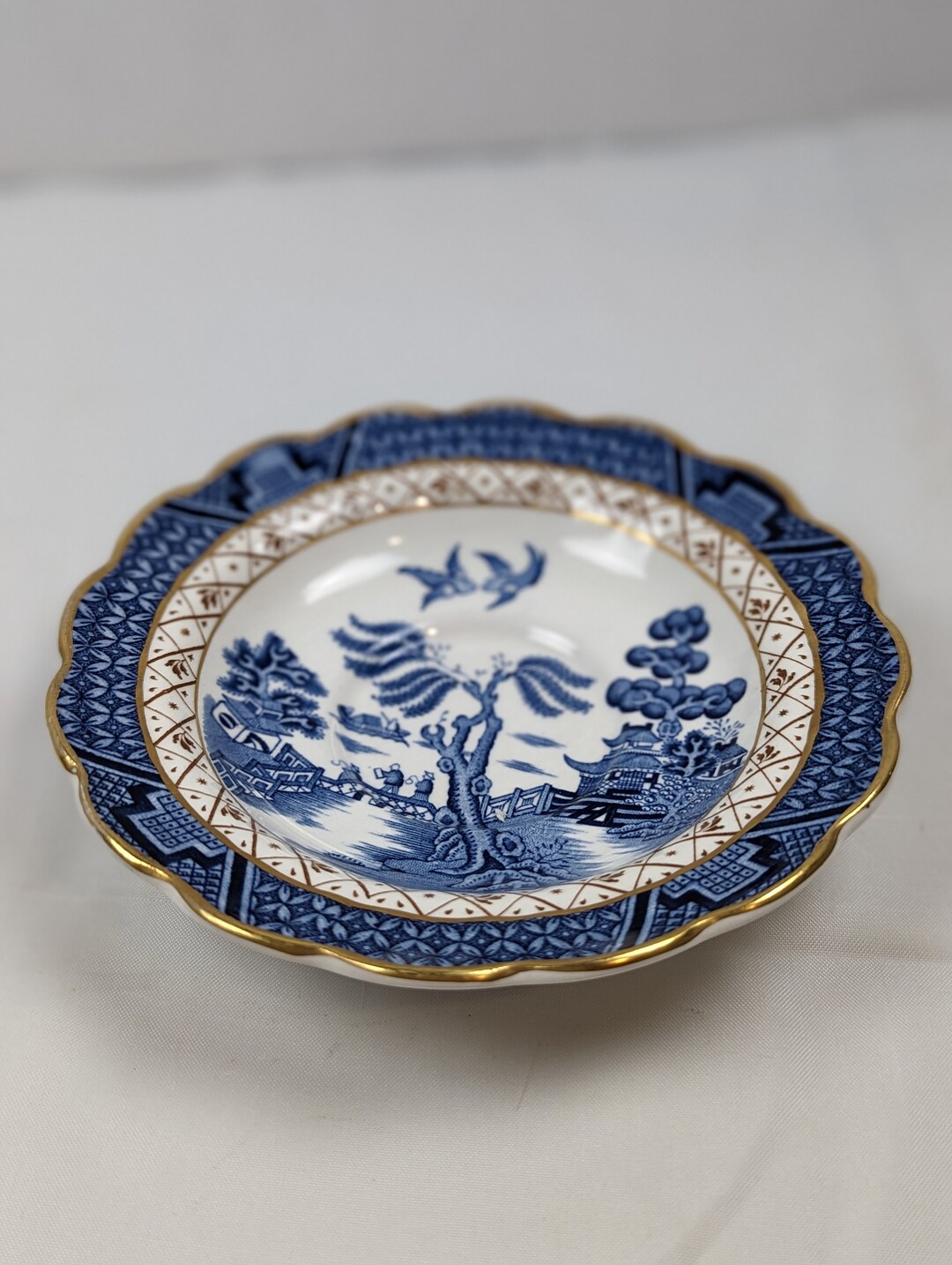 Vintage Booths Real Old Willow Saucer W/gold 6 Diam 1940's England ...