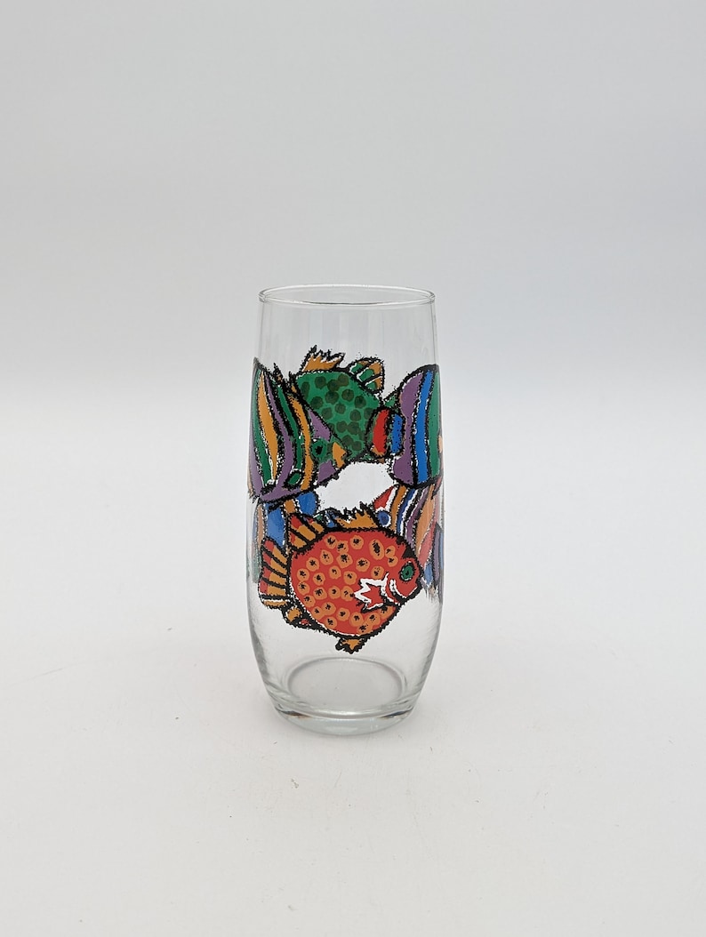 Vintage Libbey Colorful Tropical Fish 16oz. Tumbler Glass - Etsy