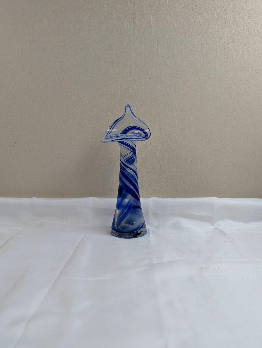 Smith’s Old Timer Ozark Art Glass Jack in the Pulpit Bud Vase Swirled ...
