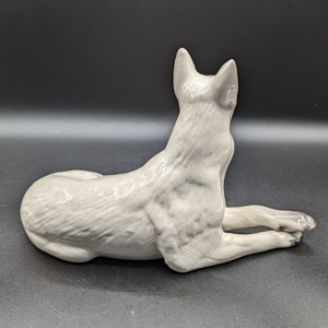 Vintage Ceramic White Shepherd Dog Figurine - Etsy