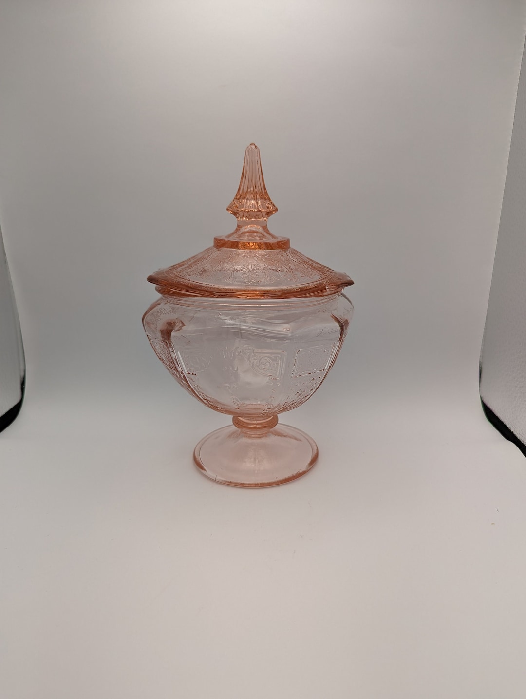 Anchor Hocking Pink Depression Glass Princess Pattern Candy Dish ...