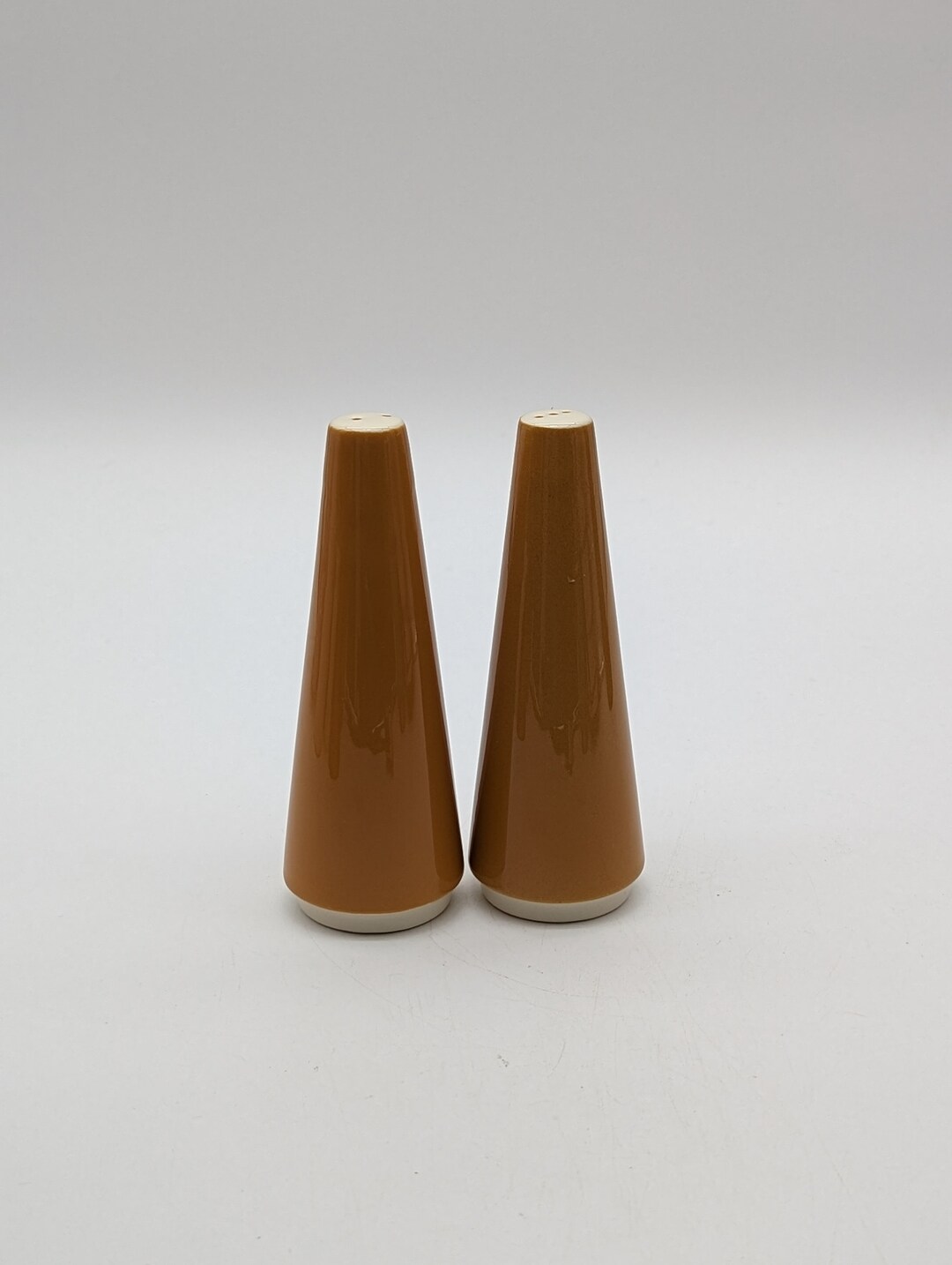 MCM Tan Salt and Pepper Shakers - Etsy