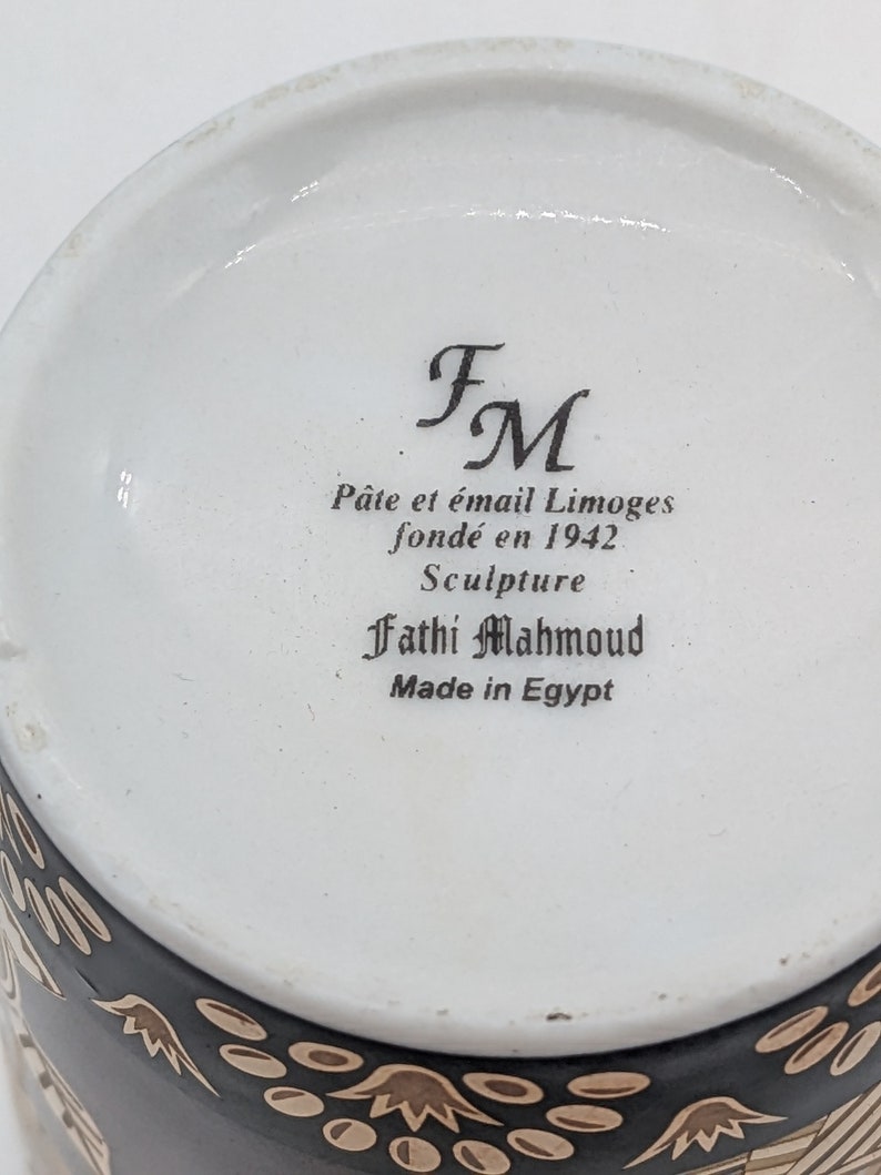 Fathi Mahmoud Tea Cup Limoges Fonde En 1942 Sculpture Made in Egypt - Etsy