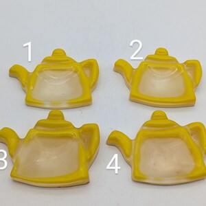 Super Cute Vintage Lucite Yellow and White Teapot Tea Bag Holder - Etsy