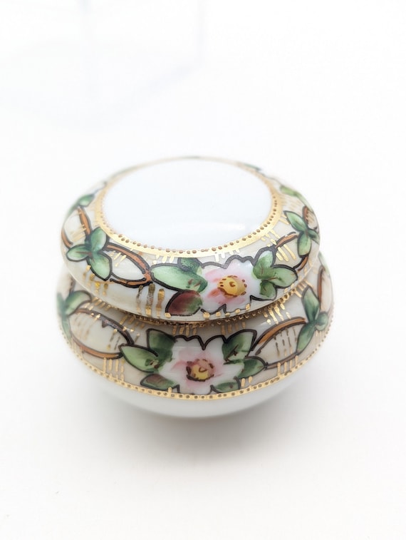 Antique Hand Painted Nippon Trinket Box Marked Morimu… - Gem