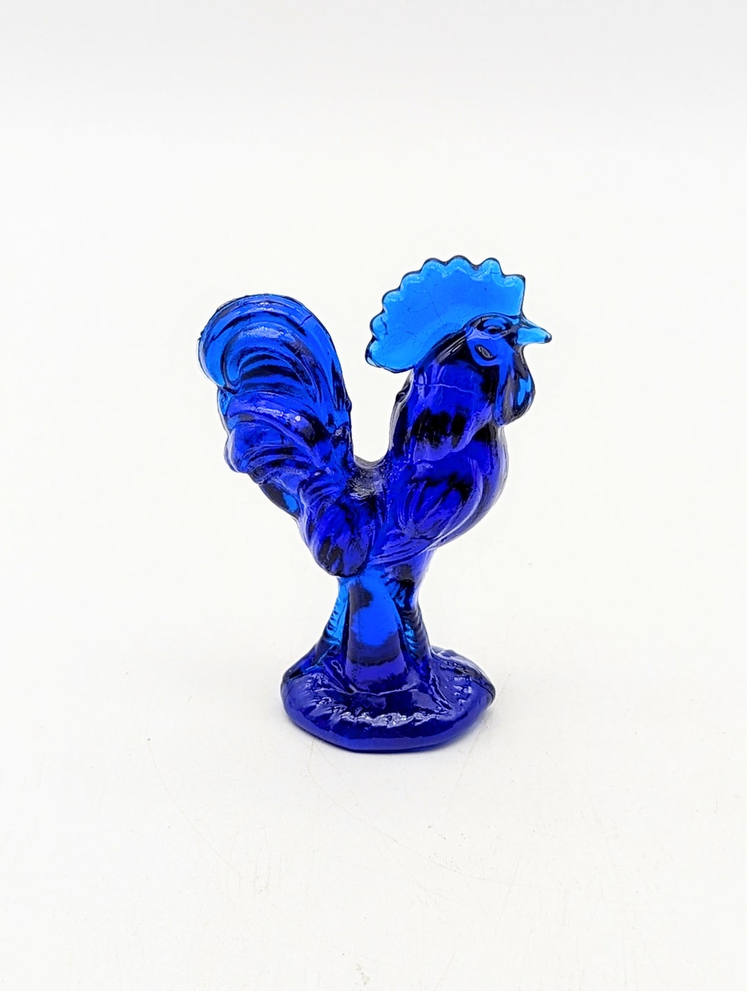 Vintage Small Cobalt Blue Rooster Figure - Etsy