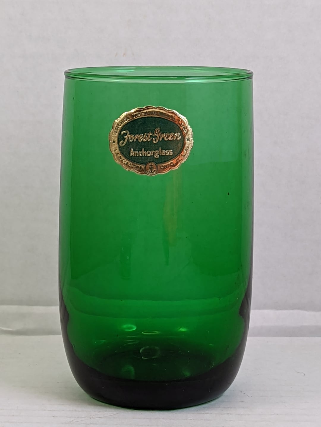 Forest Green Roly Poly Glass by Anchor Hocking - Etsy