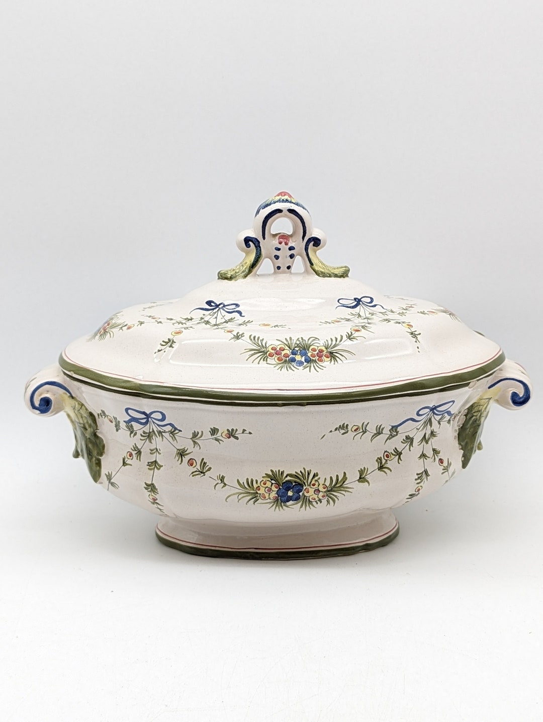 Italian Ceramic Large Deep Soup Tureen With Lid - Etsy