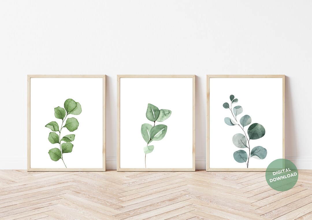 Printable Eucalyptus Posters, Botanical Eucalyptus Branch, Set of 3 ...