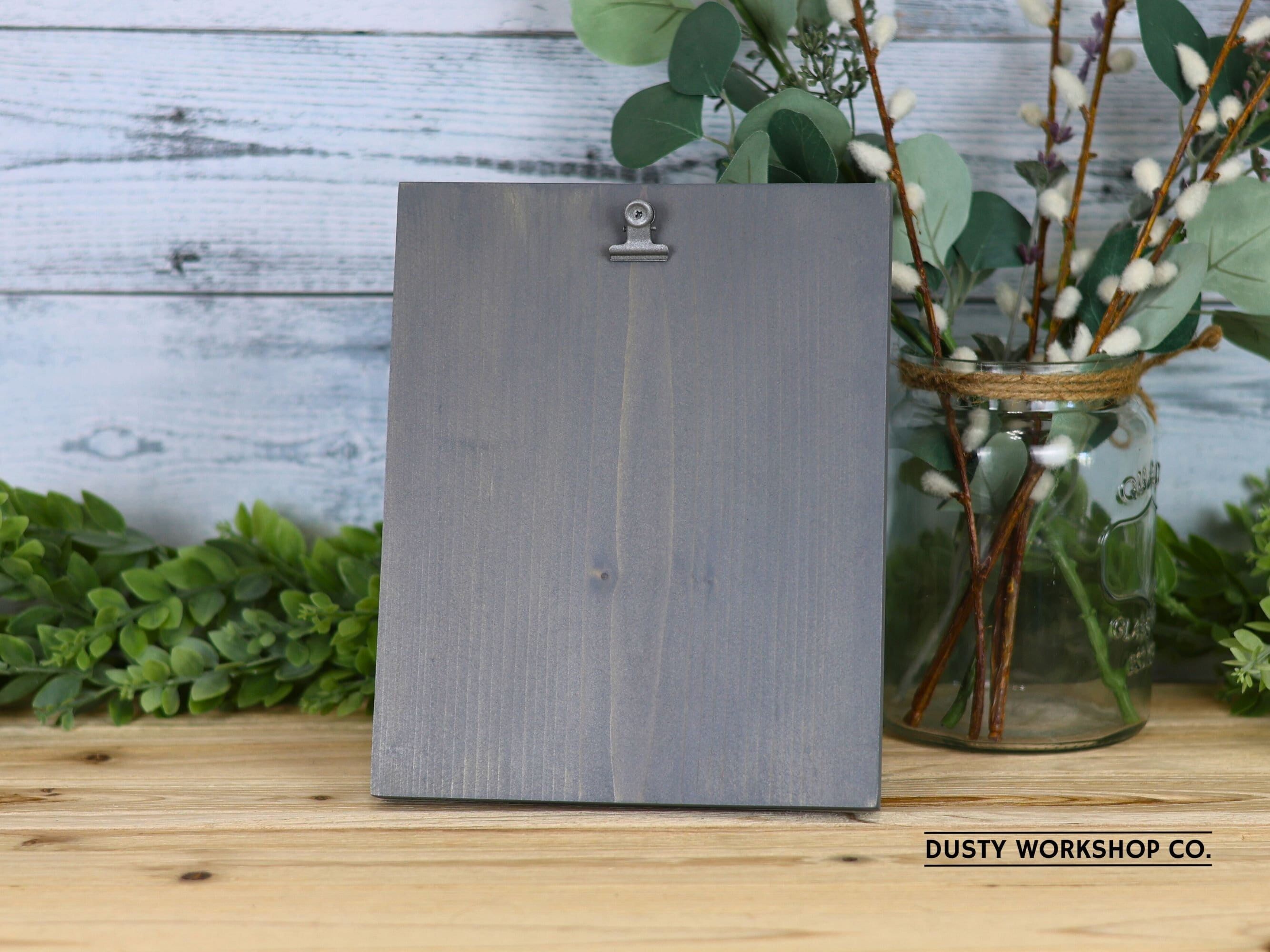 Rustic Clipboard Frame for a 5x7 Picture Frame With Rustic Clip Wood ...