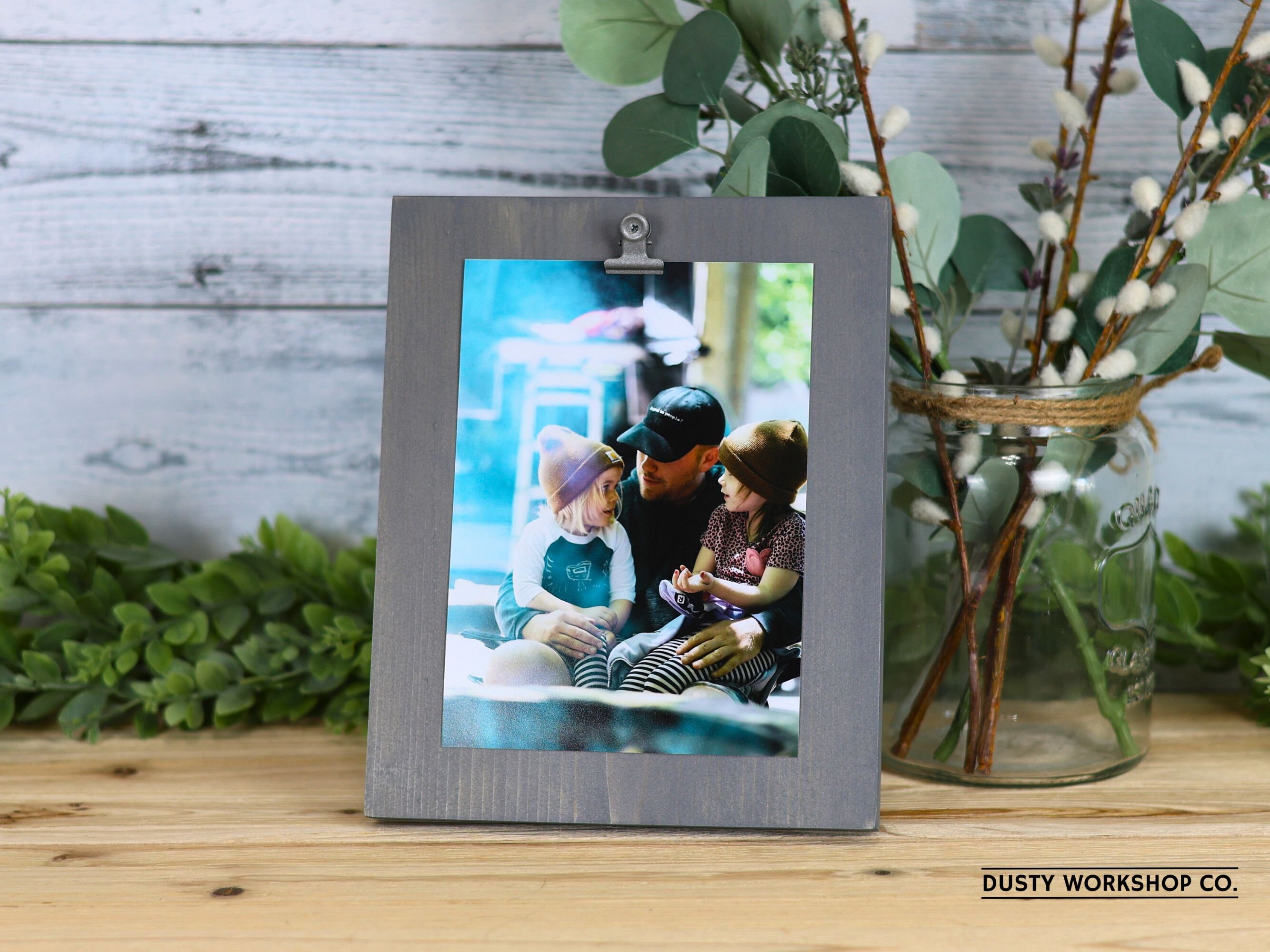 Rustic Clipboard Frame for a 5x7 Picture Frame With Rustic Clip Wood ...