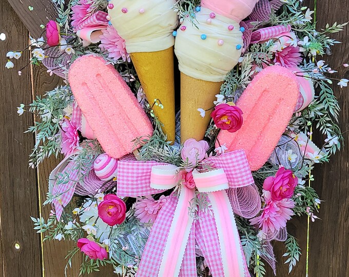 Ice Cream Wreath, Ice Cream Decor, Sweet Wreath, Candyland Wreaths, - Etsy
