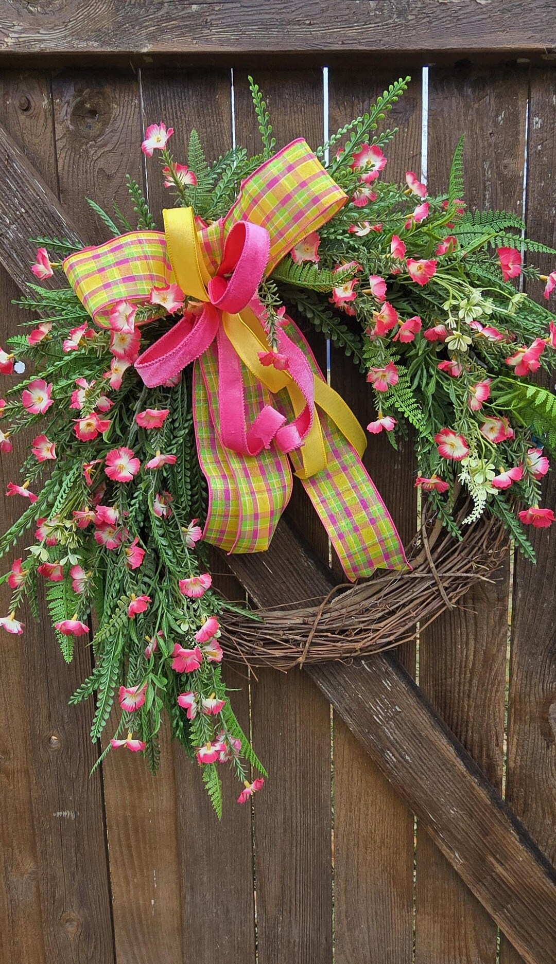 Spring Grapevine Wreath, Spring Wreath, Summer Wreaths, Easter Wreath ...