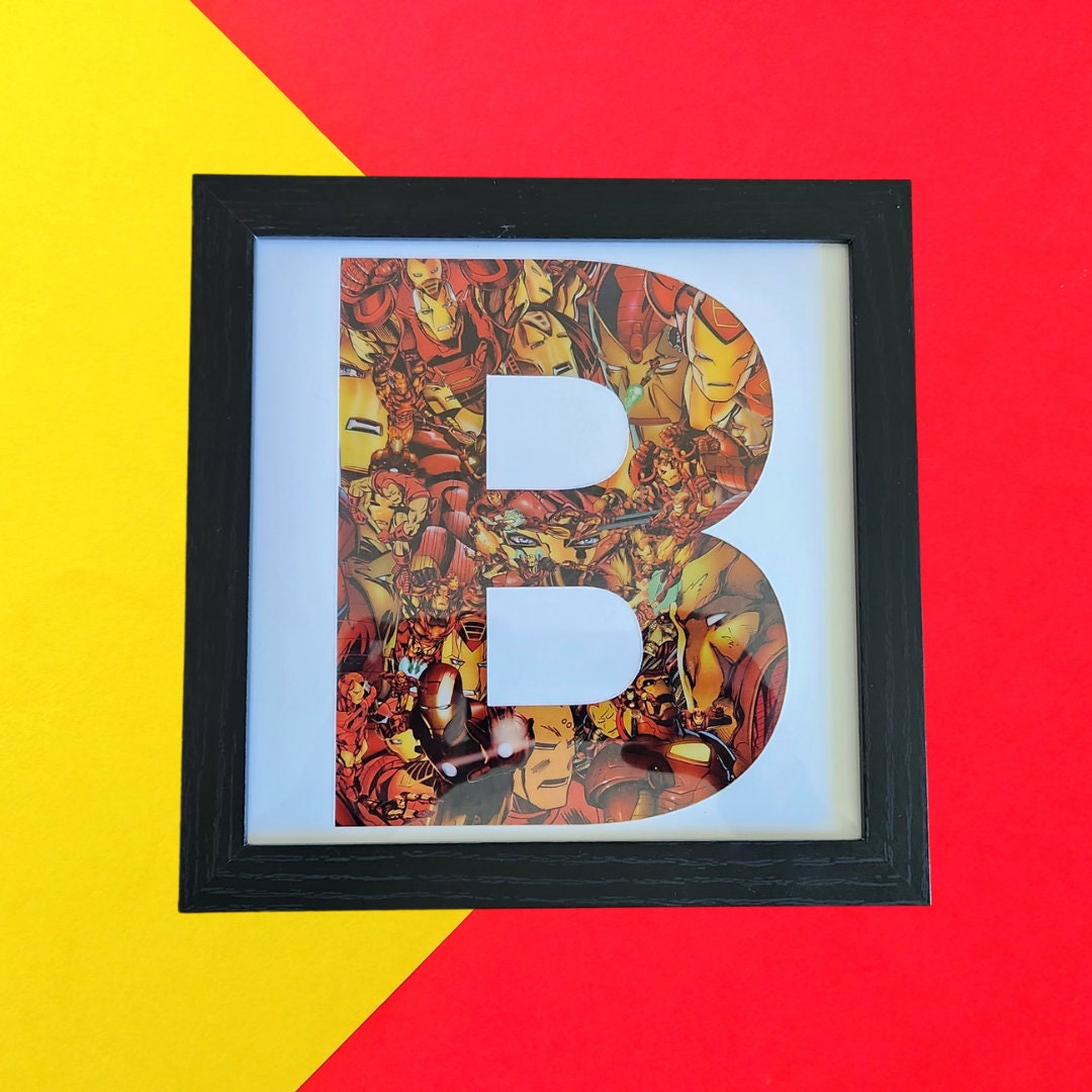 Comic-book Character Collage Letter Prints - Etsy