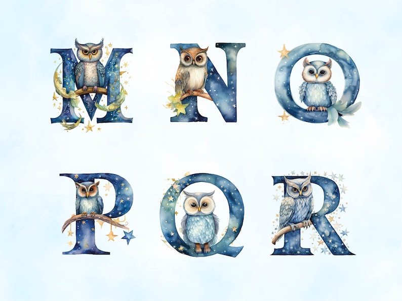 Owl Png Clipart Owl Letters Owl Font Alphabet Png Doodle Letters Animal ...