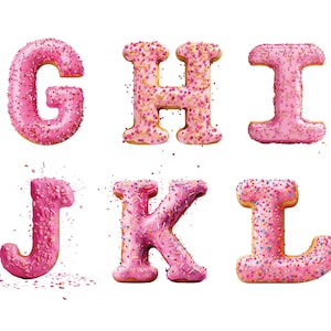 Donut Png Clipart Donut Alphabet Png Donut Letters Png Doodle Letters ...