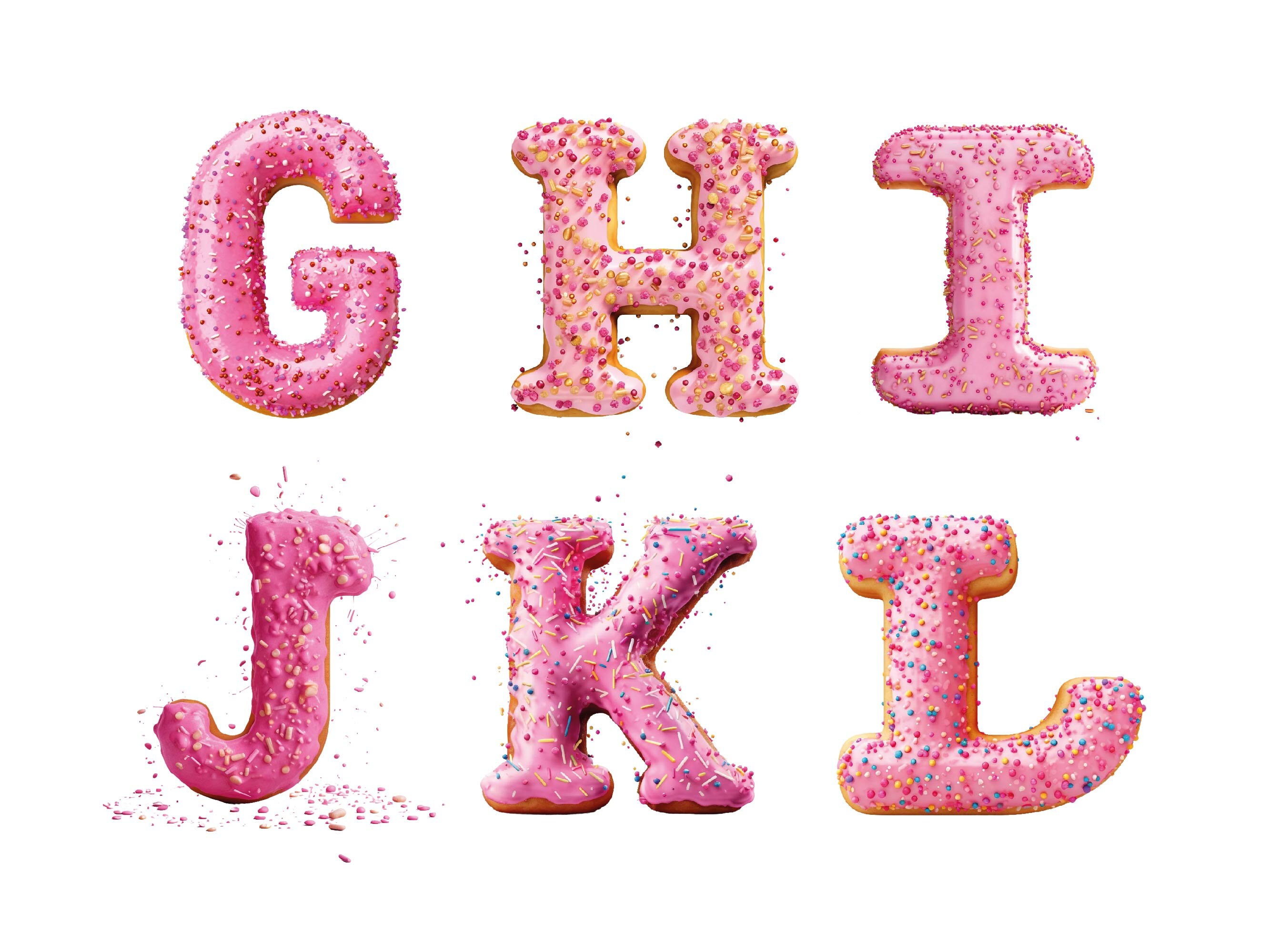 Donut Png Clipart Donut Alphabet Png Donut Letters Png Doodle Letters ...