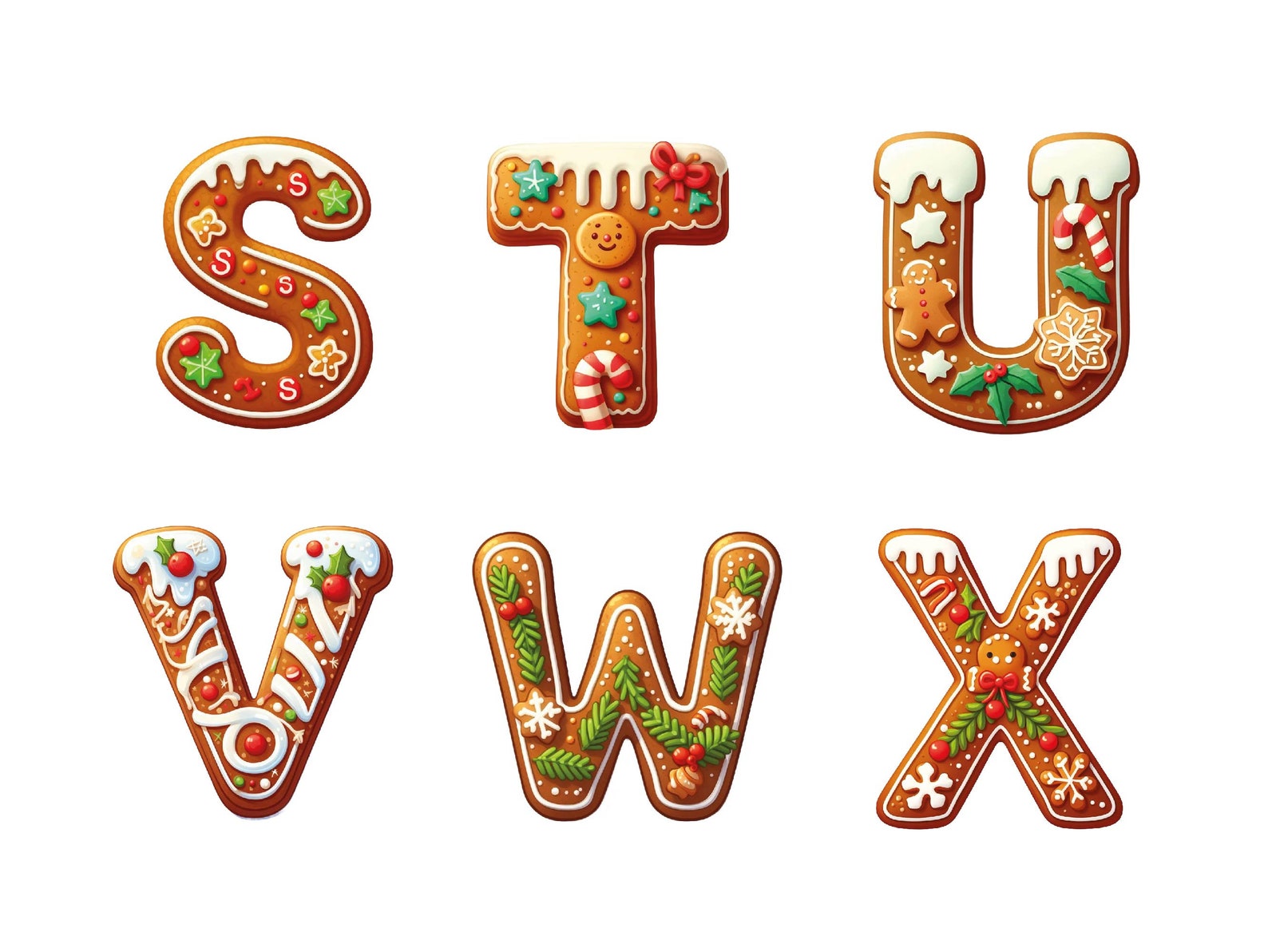 Customized Gingerbread Png Gingerbread Clipart Alphabet Gingerbread ...