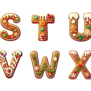 Customized Gingerbread Png Gingerbread Clipart Alphabet Gingerbread ...