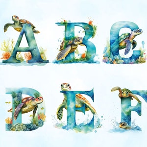 Sea Turtle Png Clipart Alphabet Png Doodle Letters Doodle Alphabet ...
