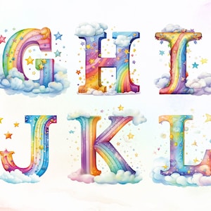Rainbow Png Clipart Rainbow Letters Alphabet Png Doodle Letters Rainbow ...