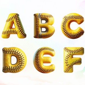 Softball Png Clipart Softball Letters Softball Font Alphabet Png Doodle ...