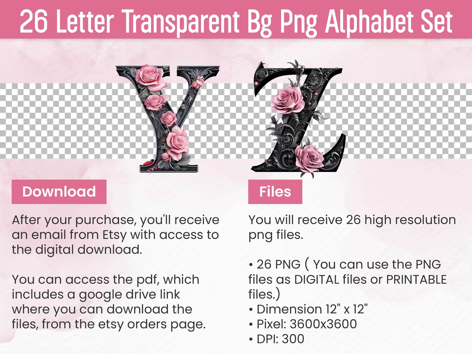 Rose Png Clipart Rose Font Alphabet Rose Letters Png Doodle Letters ...